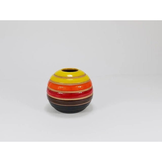 Mid-Century Ceramic Ball Vase attributed to Bitossi for Bitossi, Italy ...