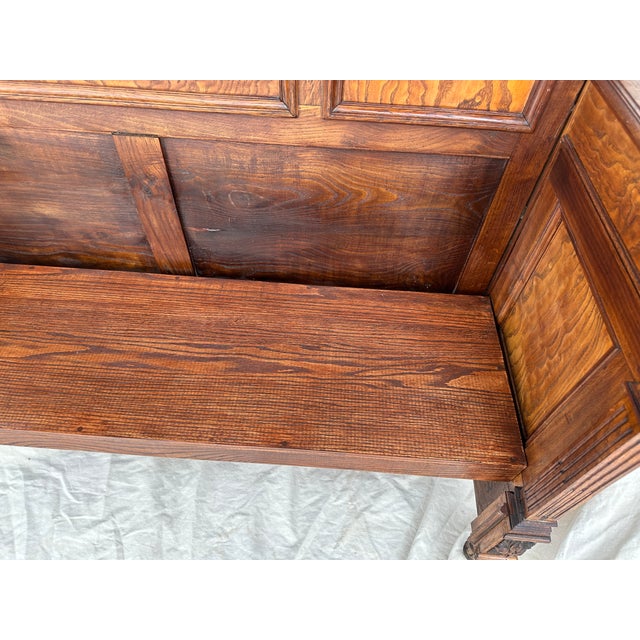 Antique High Back Bench | Chairish