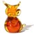 Vintage Seguso Murano Sommerso Red Yellow Orange Italian Art Glass Owl ...