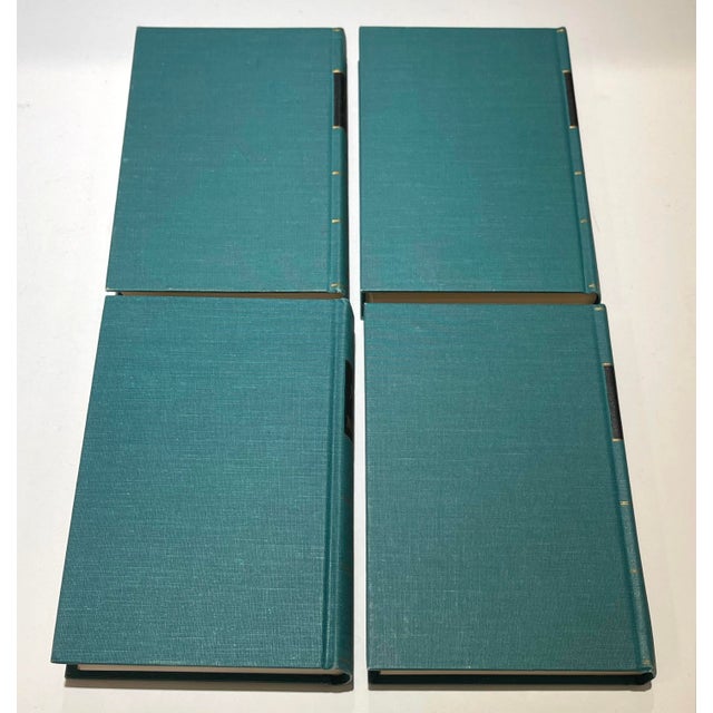 1960s Teal Books- Set of 4 | Chairish
