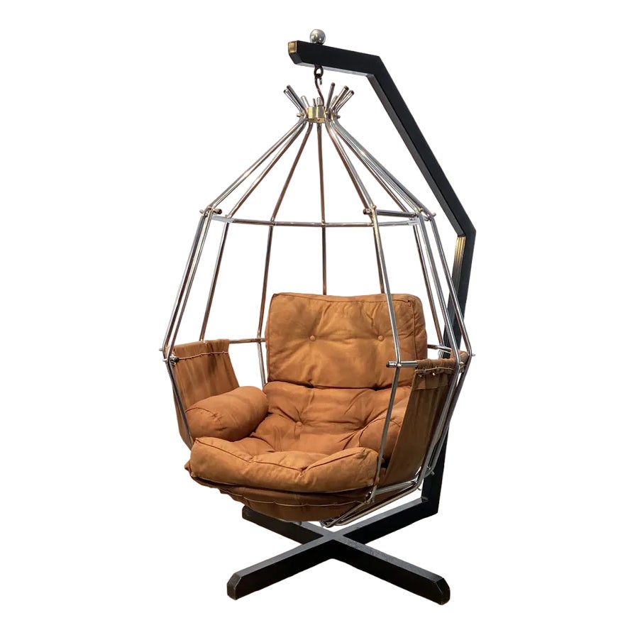 Hanging Easy Chair by Ib Arberg for Abra Möbler, 1970s | Chairish