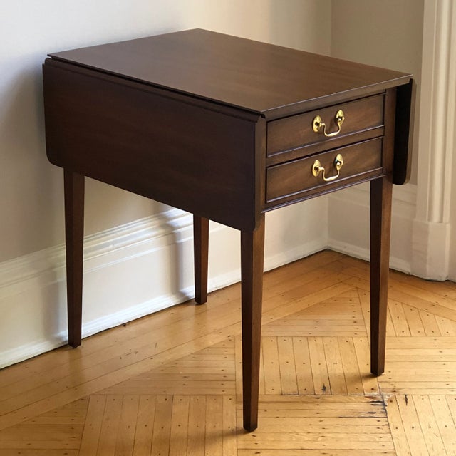 Henkel Harris Mahogany Drop Leaf Side Table Chairish