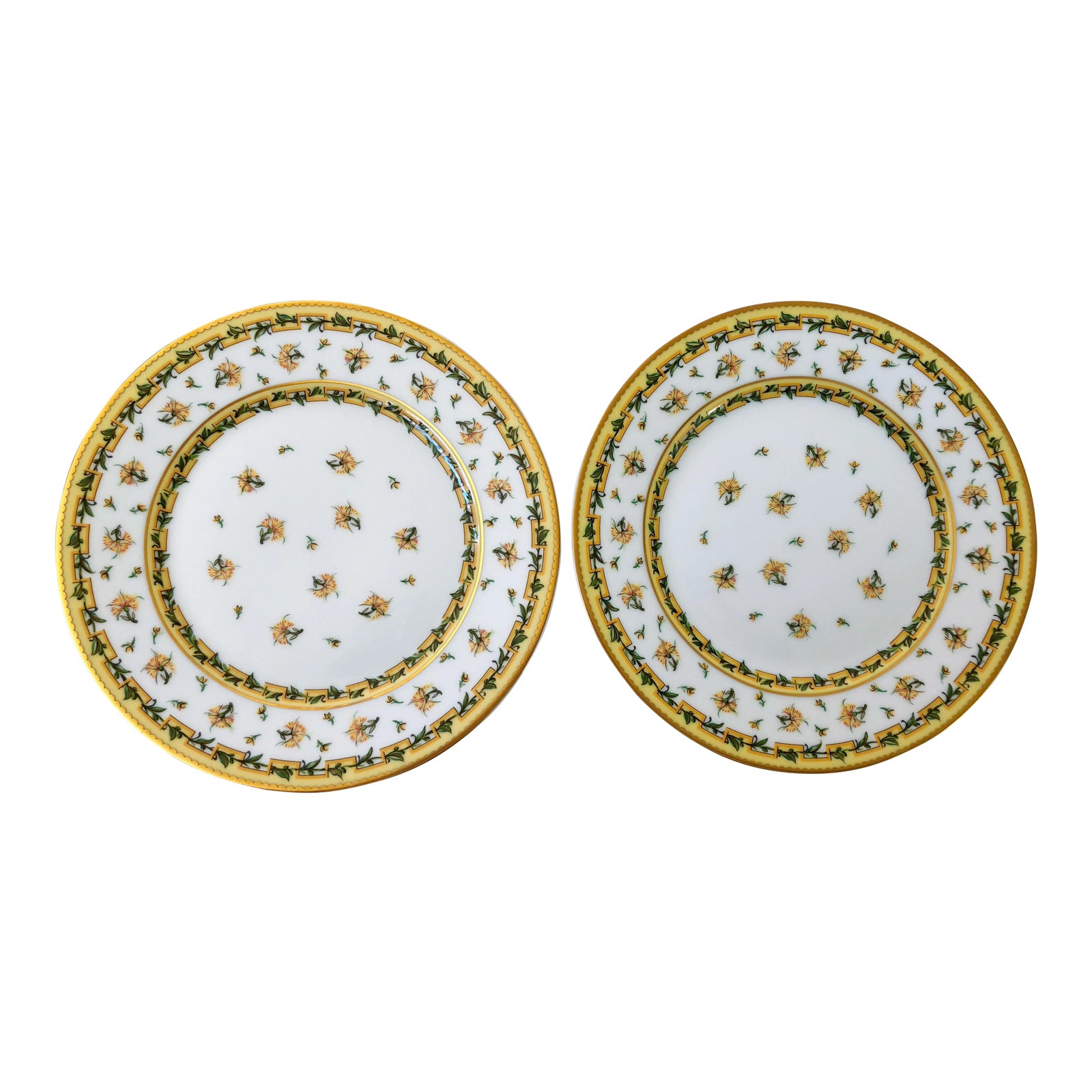 Limoges Raynaud Bougainville French Plates - A Pair | Chairish
