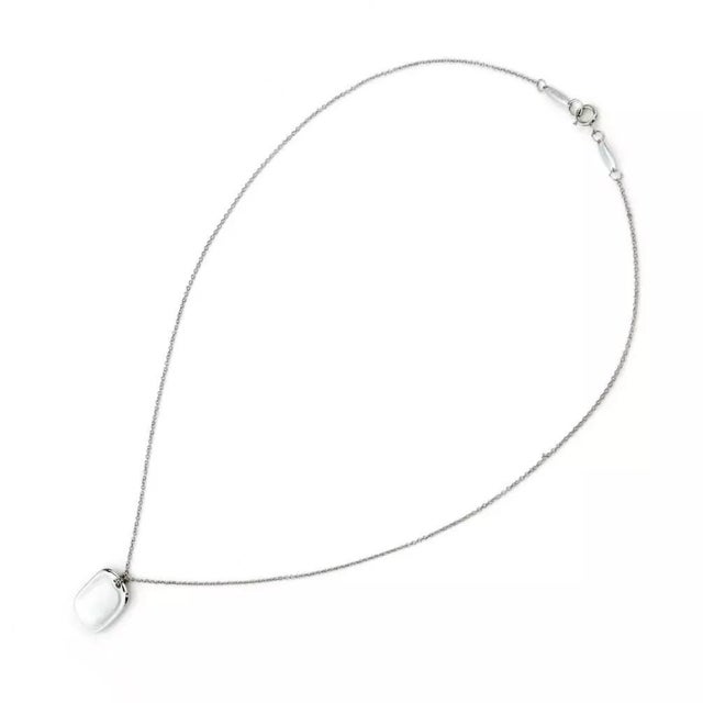 Tiffany & Co. Concave Pendant Peretti Platinum Chain Necklace | Chairish