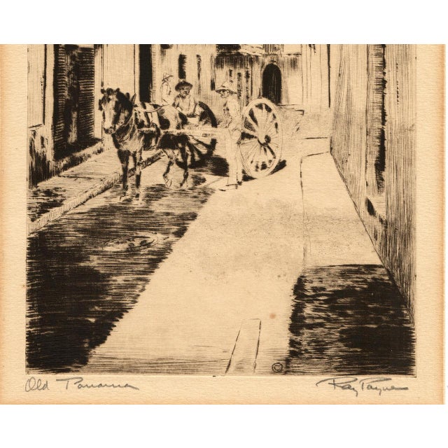 Ray Payne "Old Panama" Etching C.1950 | Chairish