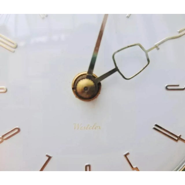 Vintage 1950s Mid Century Teak Danish Modern European Westclox Pedestal ...