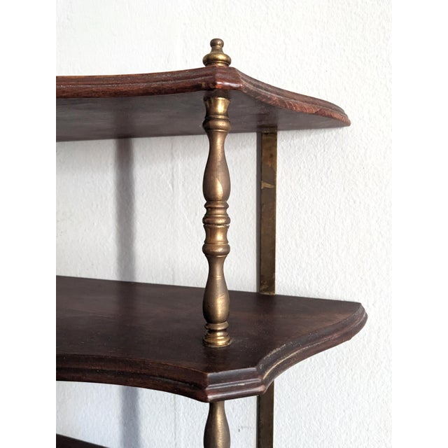 Mid 20th Century Vintage 3 Tier Wall Shelf | Chairish