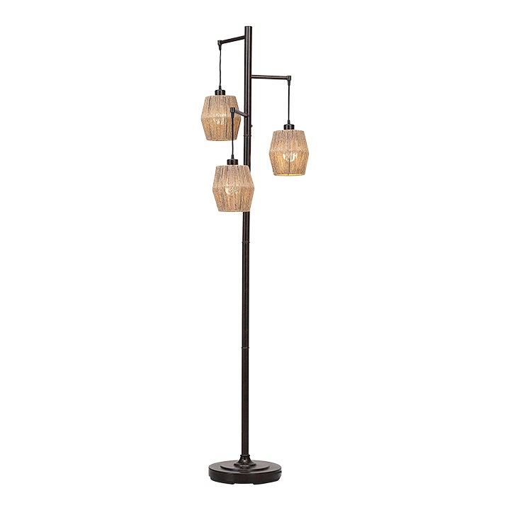 Three Shade Bronze Floor Lamp | Chairish