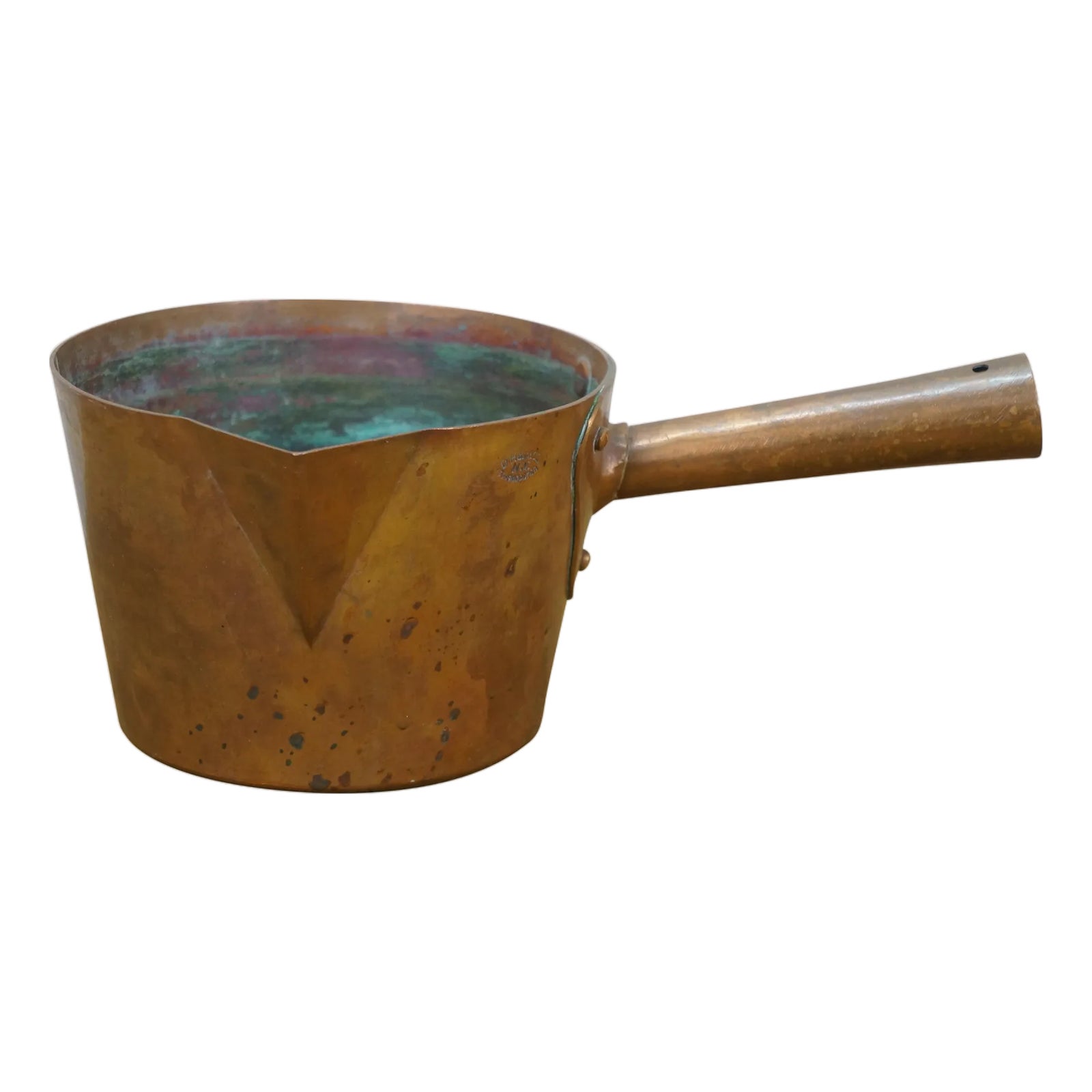Antique Duparquet Dh&m Copper Sugar Candy Jam Sauce Pot Pan With Spout ...