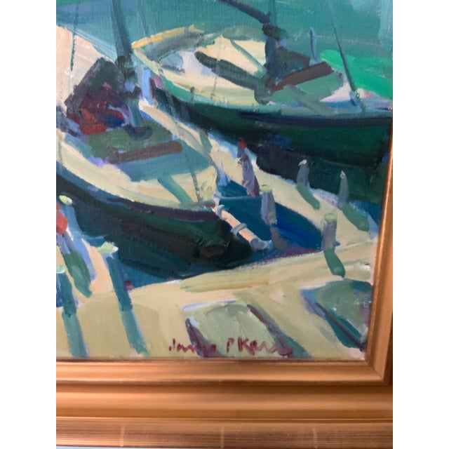 "Moonlight Sail" Impressionist Seascape Oil Painting by James P. Kerr ...