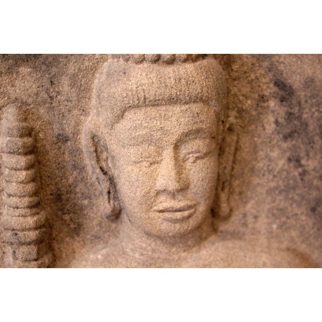 Antique Artifact Carved Temple Stele Stone Slab Art Sculpture | Chairish