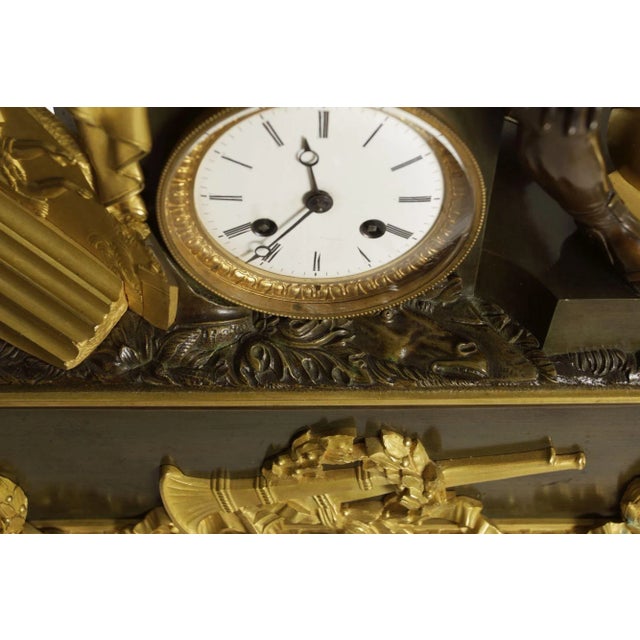 “Horatius & the Fall of Rome” French Empire Antique Bronze Mantel Clock ...
