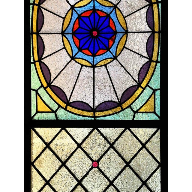 Antique Ornamental Stained Glass Skylight Window | Chairish