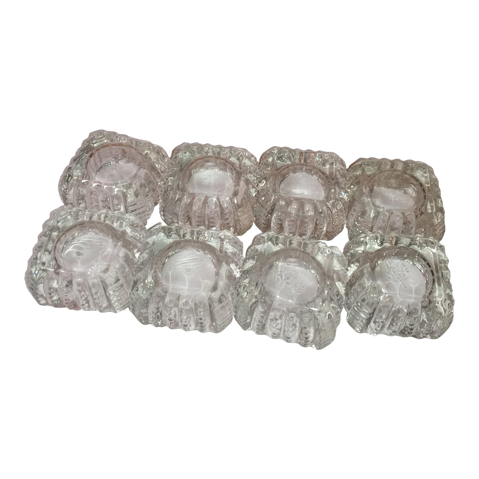 Vintage Set Cambridge Crystal Salt Cellars | Chairish