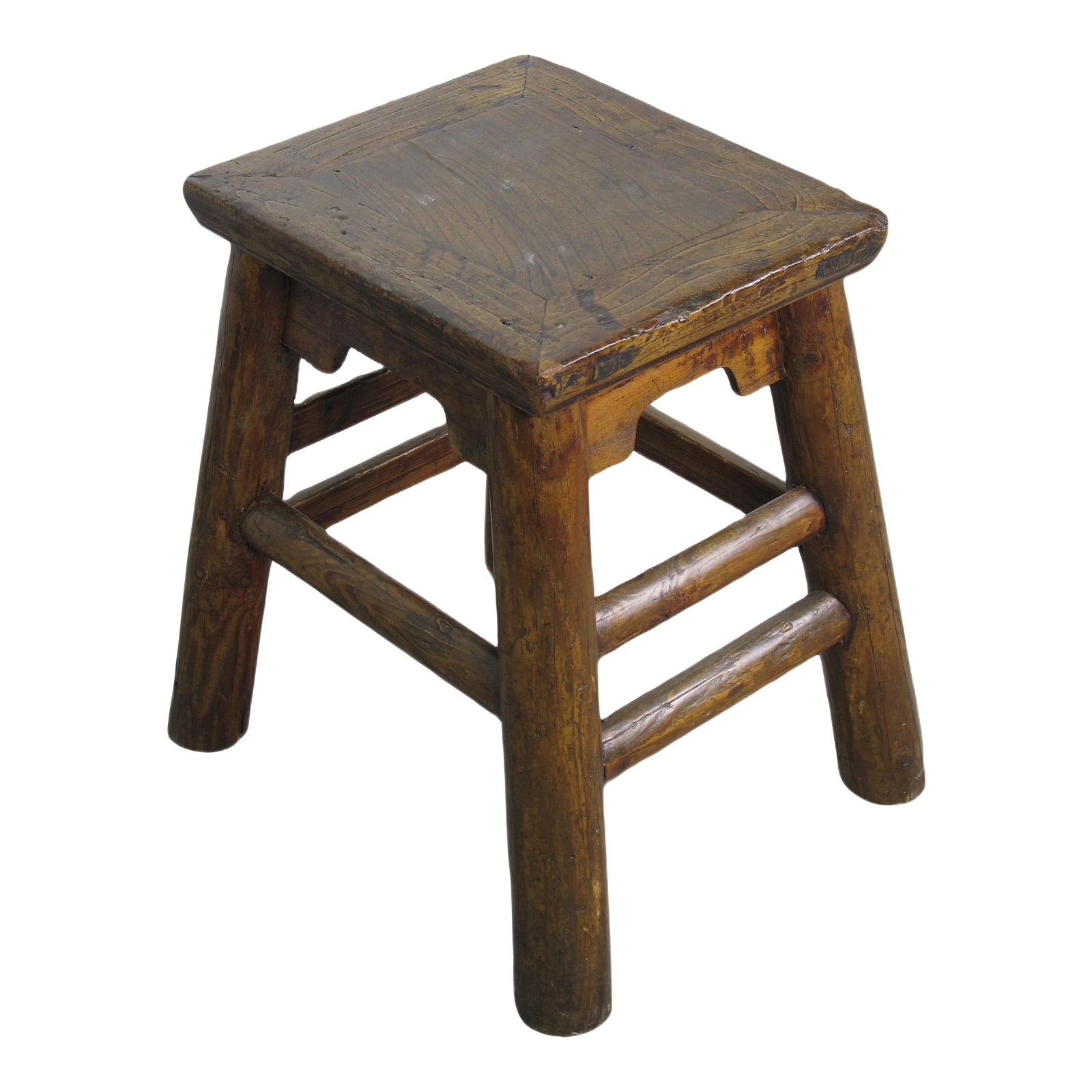Vintage Chinese Farmer's Stool or Accent Table | Chairish