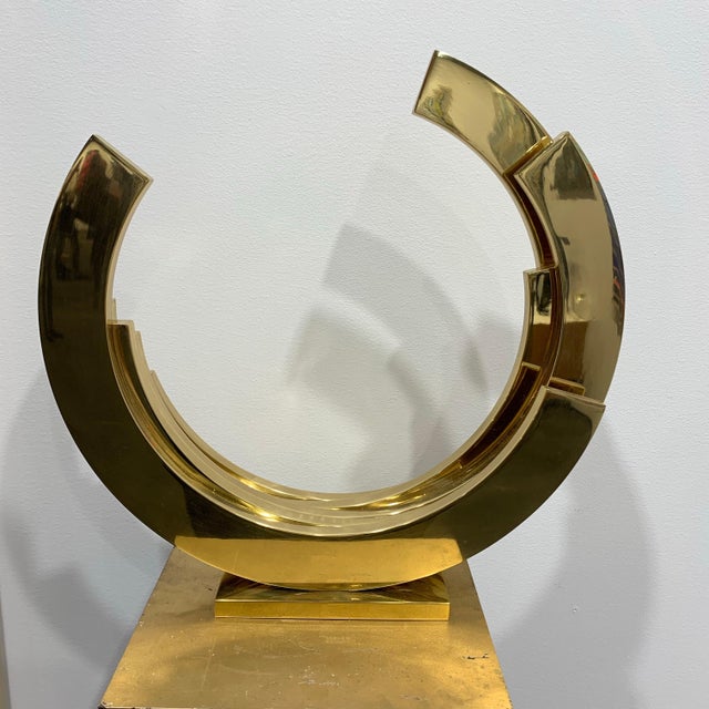 Golden Orbit Sculpture by Kuno Vollet | Chairish