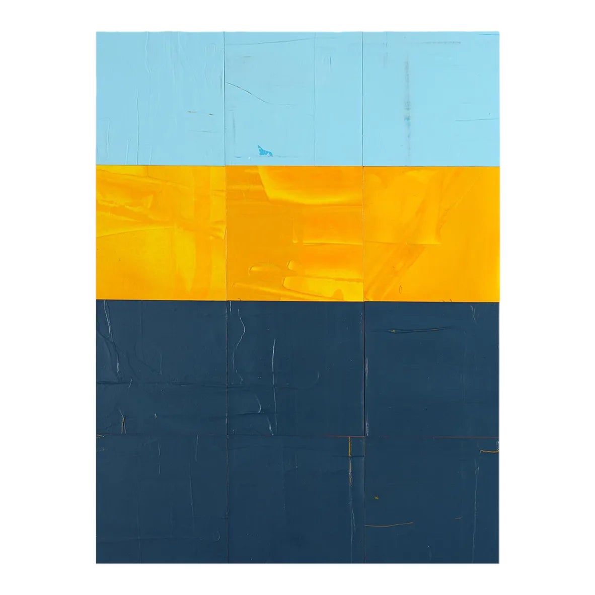 Contemporary Abstract Acrylic on Paper Mounted on Wood Panel Painting ...