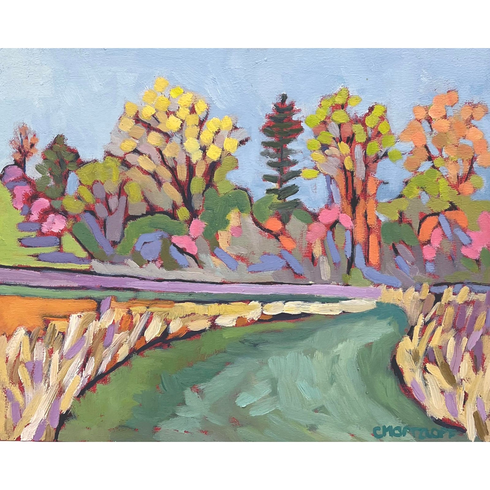 "Open Meadow" Contemporary Expressionist Plein Air Landscape Oil ...