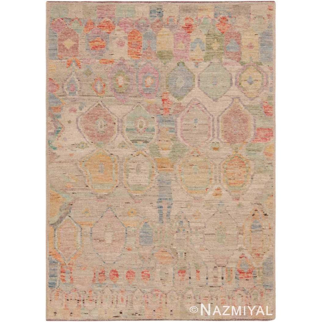 Colorful Modern Minimalist Geometric Pattern Area Rug | Chairish