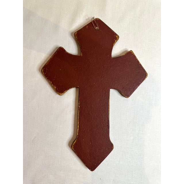 Italian Florentine Renaissance Reversed Painted Cross, Black, Red ...