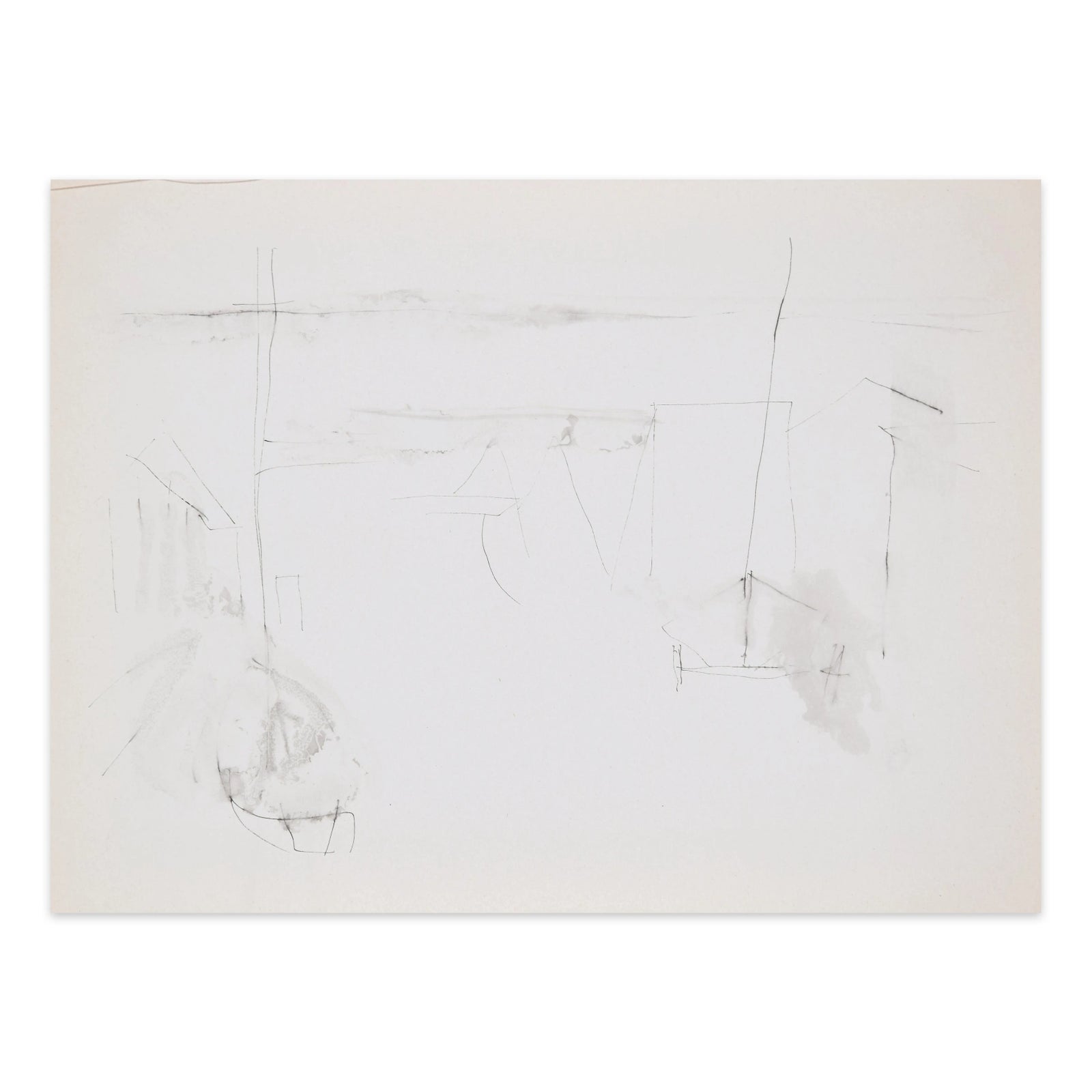 Flor David, Figures, Original Pen Drawing and Watercolor, 1950s | Chairish