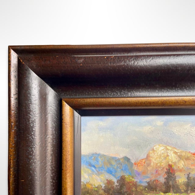 L. Mayer Landscape Oil Painting, Signed & Framed Original Vintage Art ...