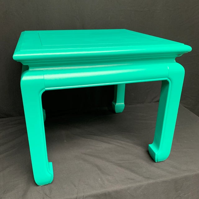 1970s Ming Turquoise Side Table | Chairish