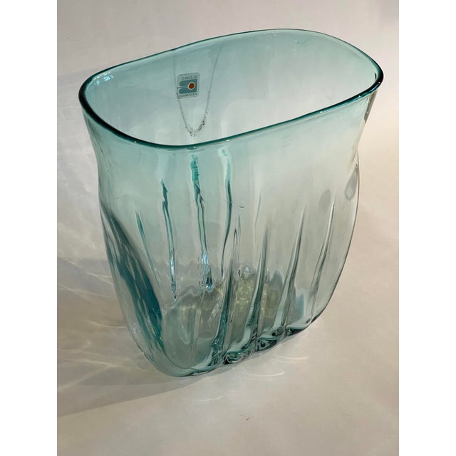 Mid 20th Century Blenko Pleated Vase | Chairish