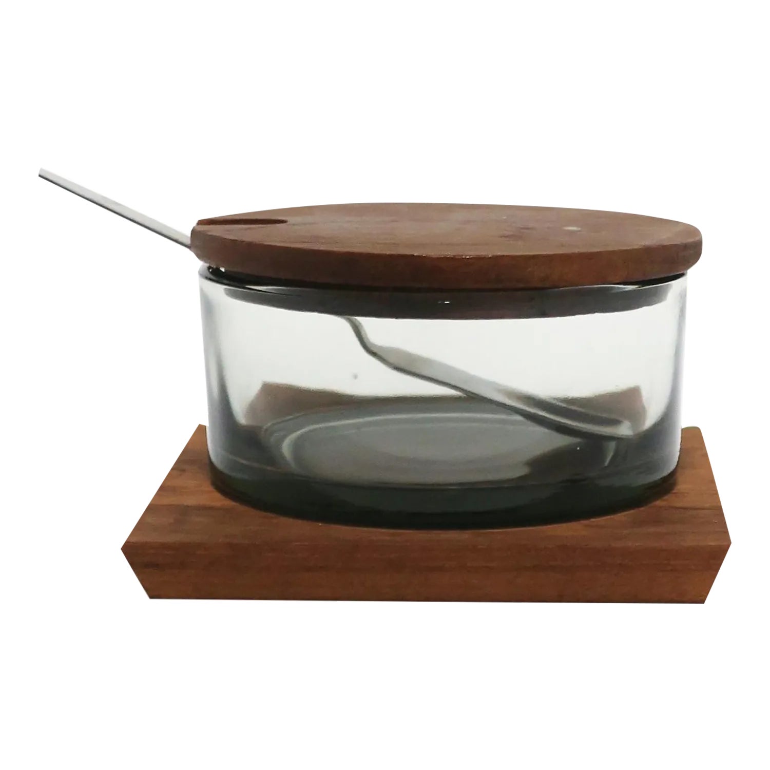 Danish Modern Dish Vessel With Spoon | Chairish
