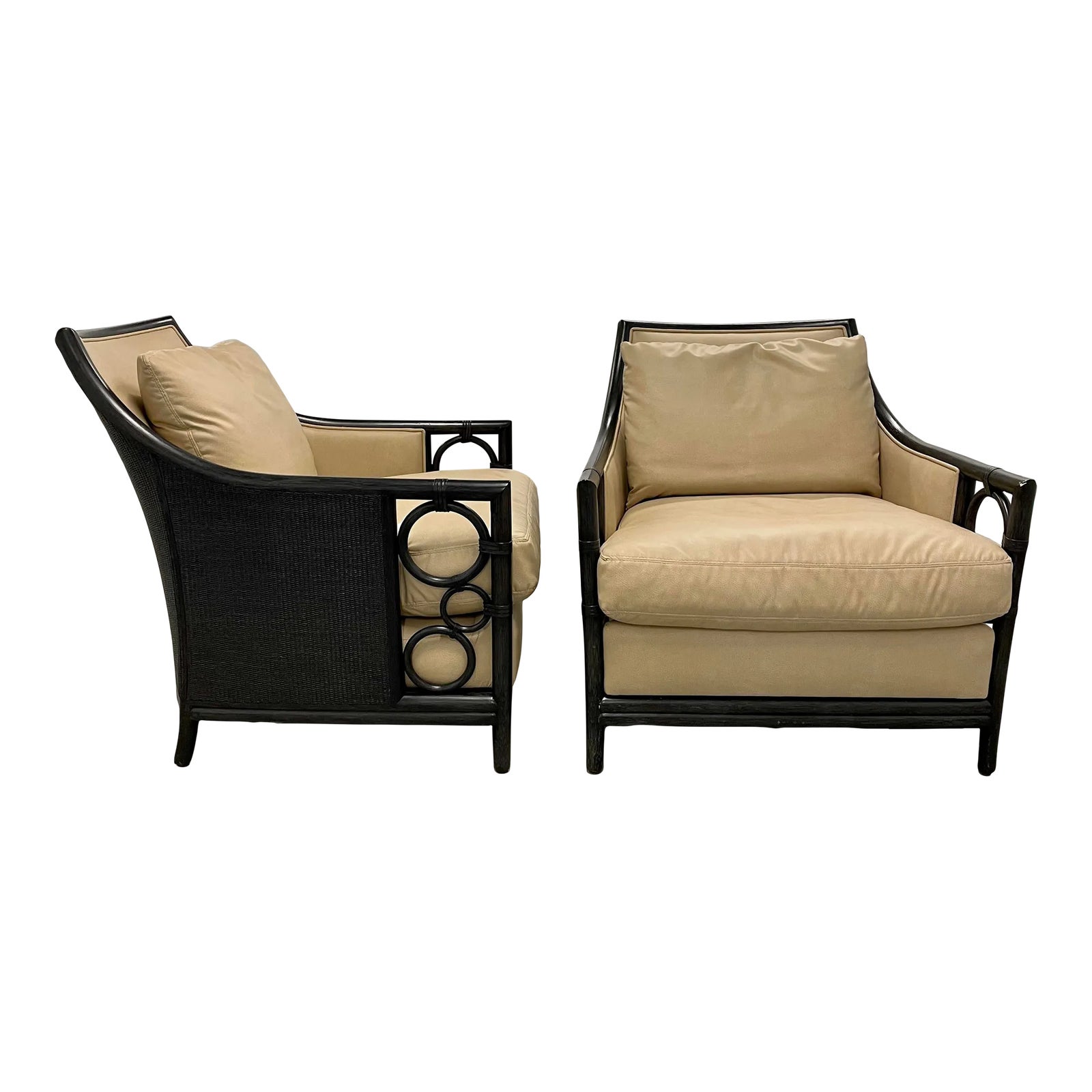 Laura Kirar Baker McGuire Lounge Chairs - a Pair | Chairish