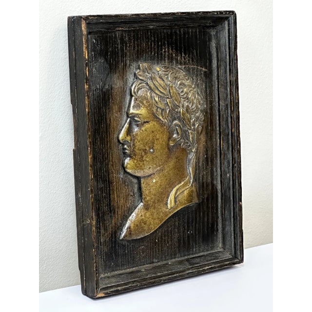 French 19th Century Napoleon Wearing Laurel Wreath Crown Wall Sculpture ...