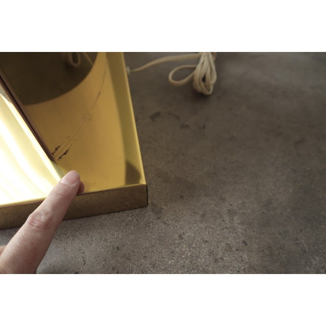 Monumental Pair of Brass Table Lamps by Curtis Jere | Chairish