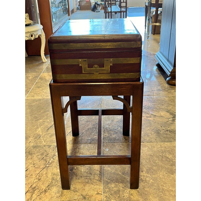 Antique Humidor Side Table | Chairish