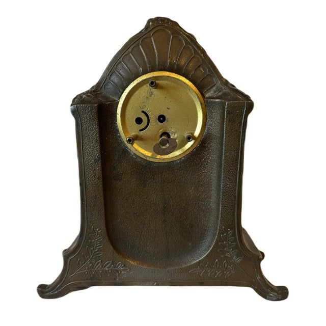 1940s Vintage Hollywood Regency Precista Cast Metal Putti Mantle Clock ...