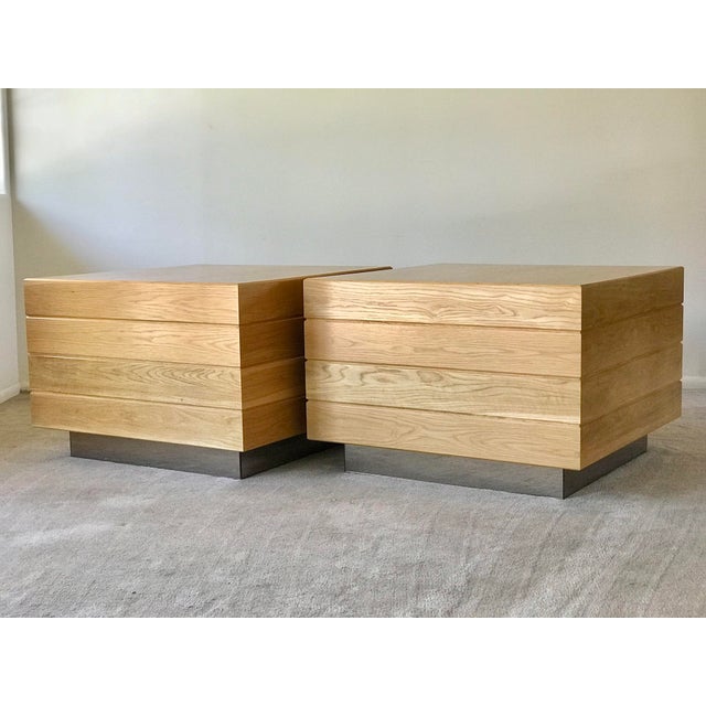 1980’s Steve Chase Custom Design Side Tables - a Pair | Chairish