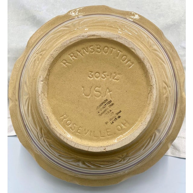 Robinson Ransbottom Vintage Yellow Ware Triple Banded Mixing Bowl ...
