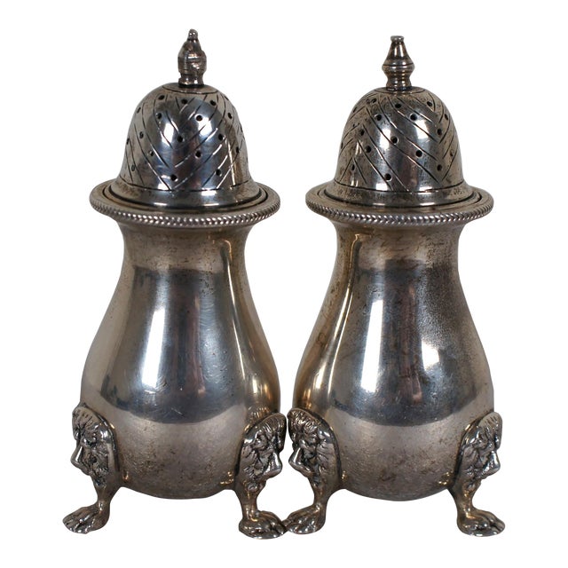 Early 20th Century Becht & Hartl Sterling Silver Lions Head Salt ...