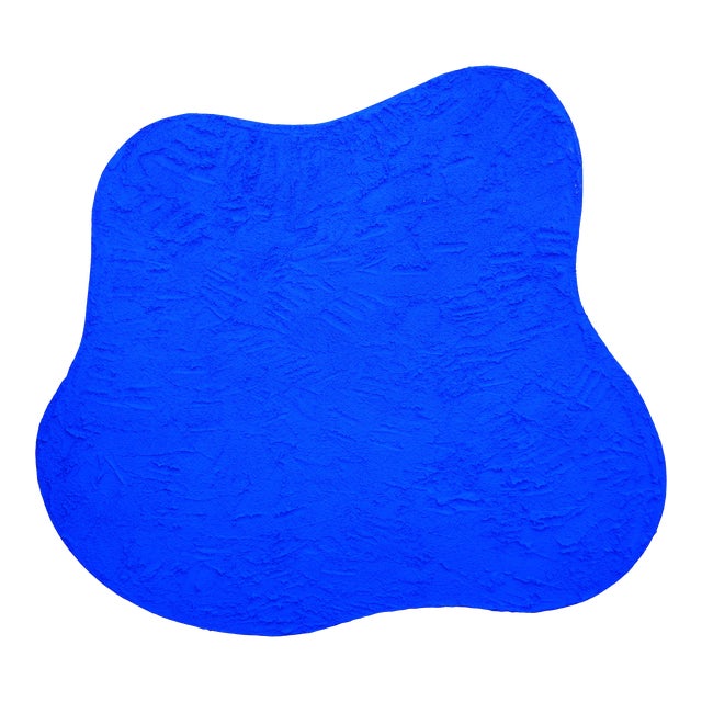 2022 "Headache" Contemporary Abstract Biomorphic Blue Textured ...