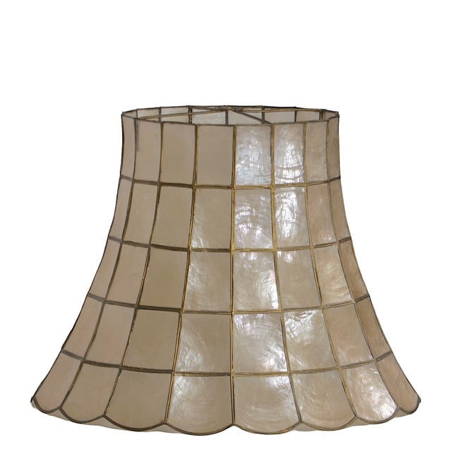 Vintage Capiz Shell Lamp Shade | Chairish