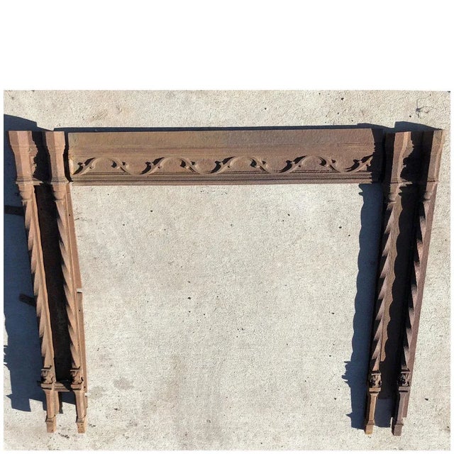American Gothic Revival Wrought Iron Cashier Cage - 14 Pieces | Chairish