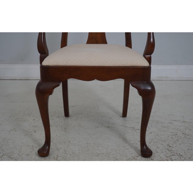 Set of 8 Stickley Cherry Queen Anne Dining Room Chairs | Chairish