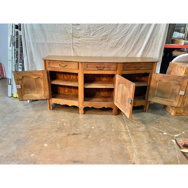 Early 1900s French Provincial Oak Buffet Sideboard | Chairish