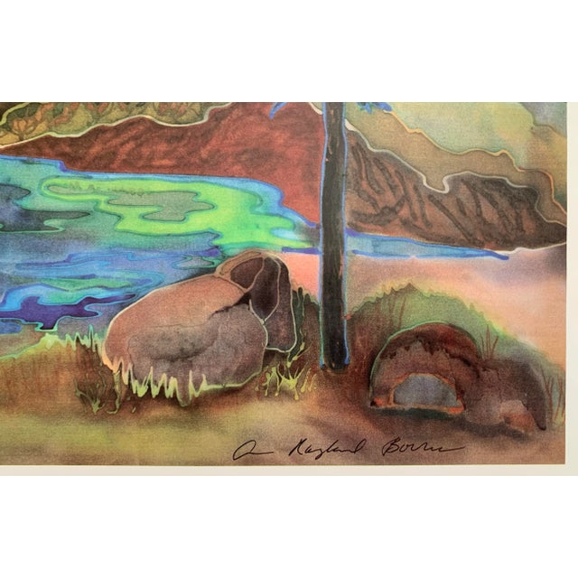 1990s "Pleasant Valley" Expressionist Landscape Print by Ann Ragland ...