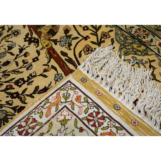 Extremely Fine Turkish Silk Hereke Rug 3'4'' X 5'0'' | Chairish