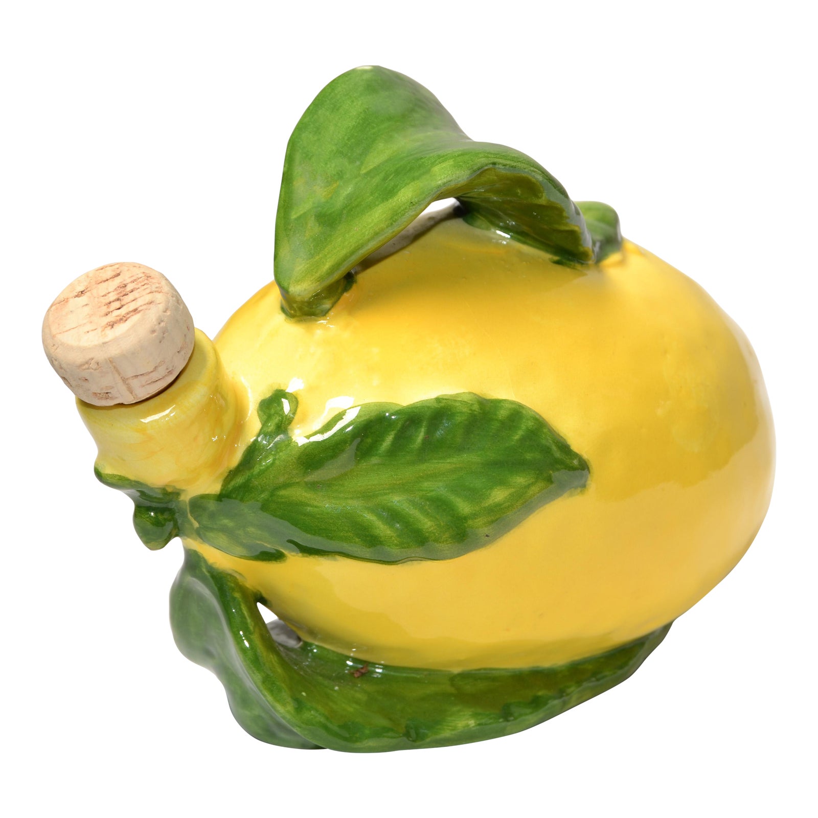 1980s Peccati Di Capri Arts & Crafts Ceramic Lemon Jug Vessel Carafe ...