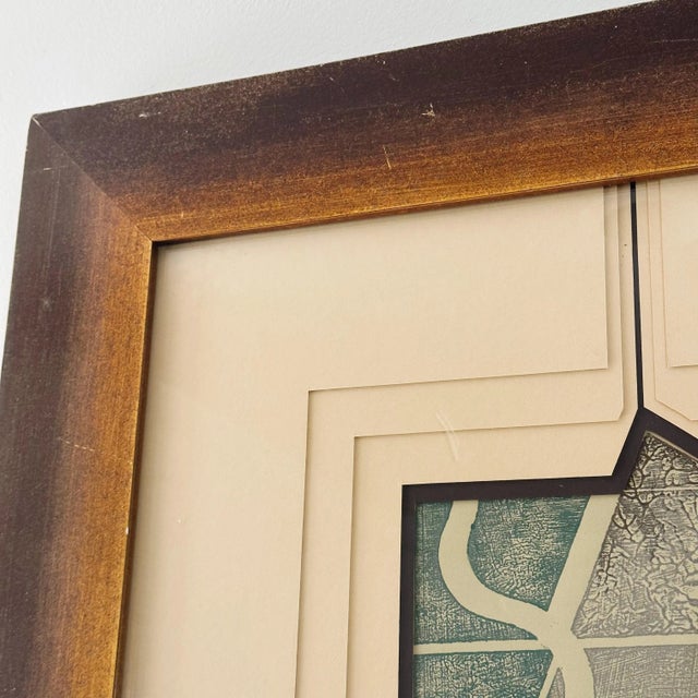 Vintage Large Abstract Exquisitely Framed and Matted Watercolor by ...