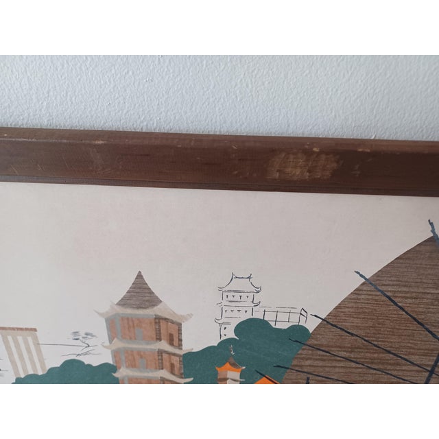 1960's "Oriental Junks" Wall Art by Fran Arnot | Chairish