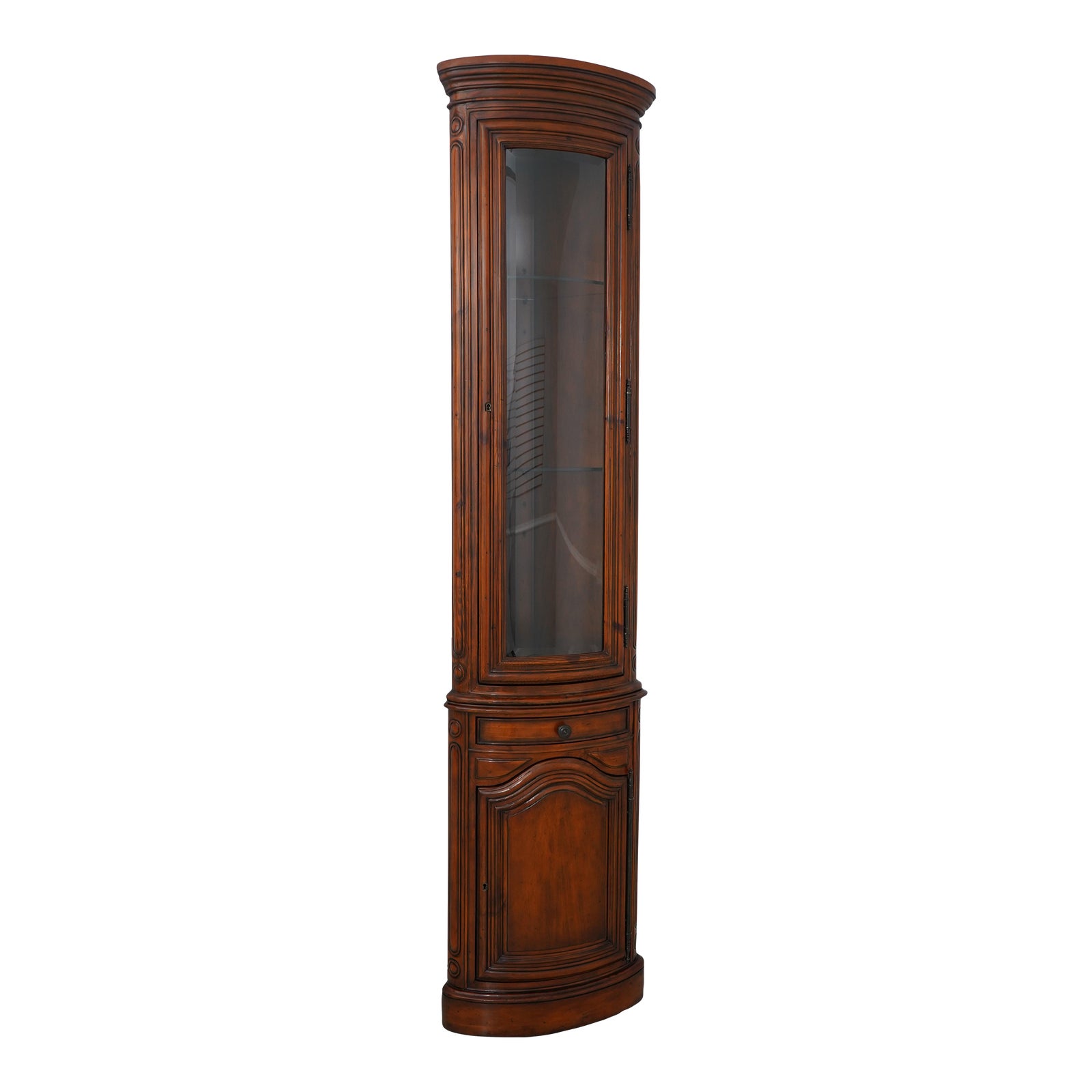Theodore Alexander Country French Narrow Corner Cabinet | Chairish