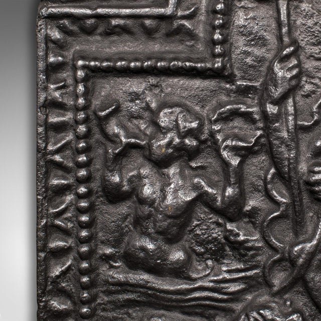 1800 Large Antique Decorative Fire Back | Chairish