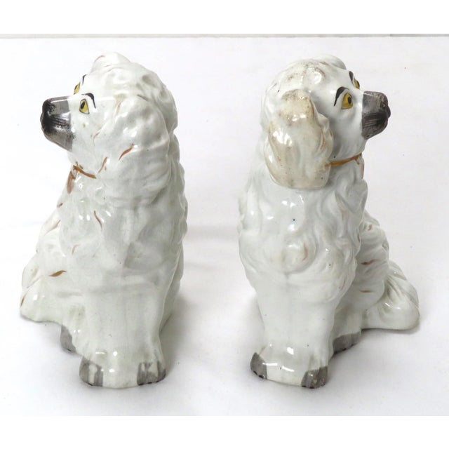 Small Antique Mid 19th Century English Staffordshire Pottery Dogs ...
